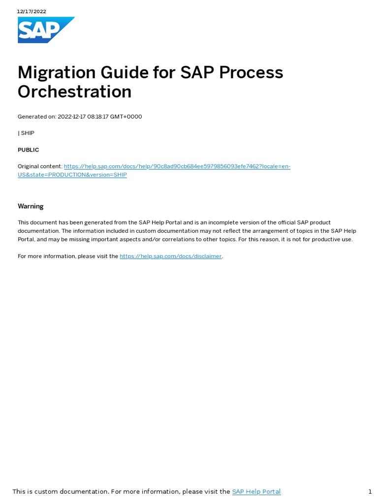 Official SAP PO Migration Guide | PDF | Cloud Computing | Computer Science