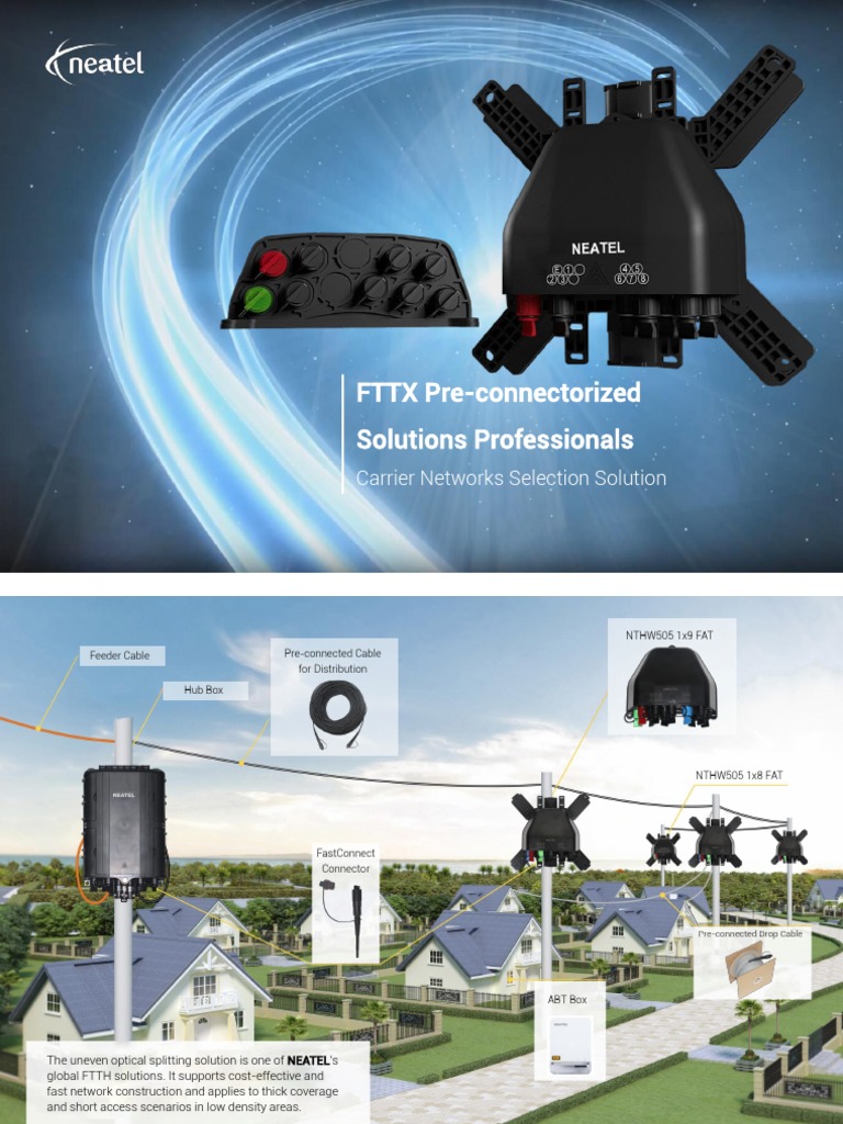 NEATEL FTTX Pre-connectorized Solutions Professionals_Carrier Networks Selection Solution | PDF ...