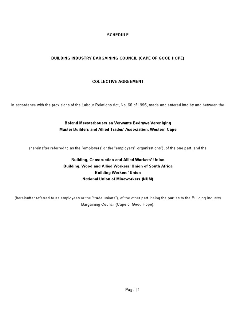 BIBC Agreement Nov 2019 (Easy Access) | PDF | Employment | Wall