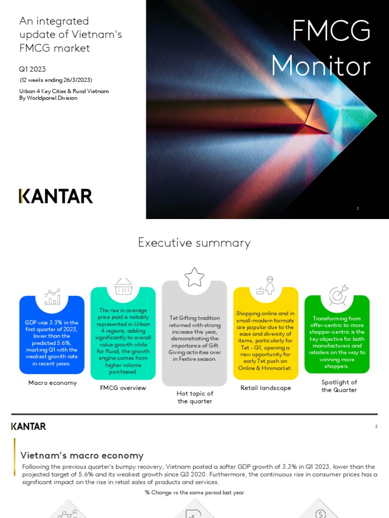 2023Q1. VN FMCG Monitor - by Kantar | PDF | Retail | Drink