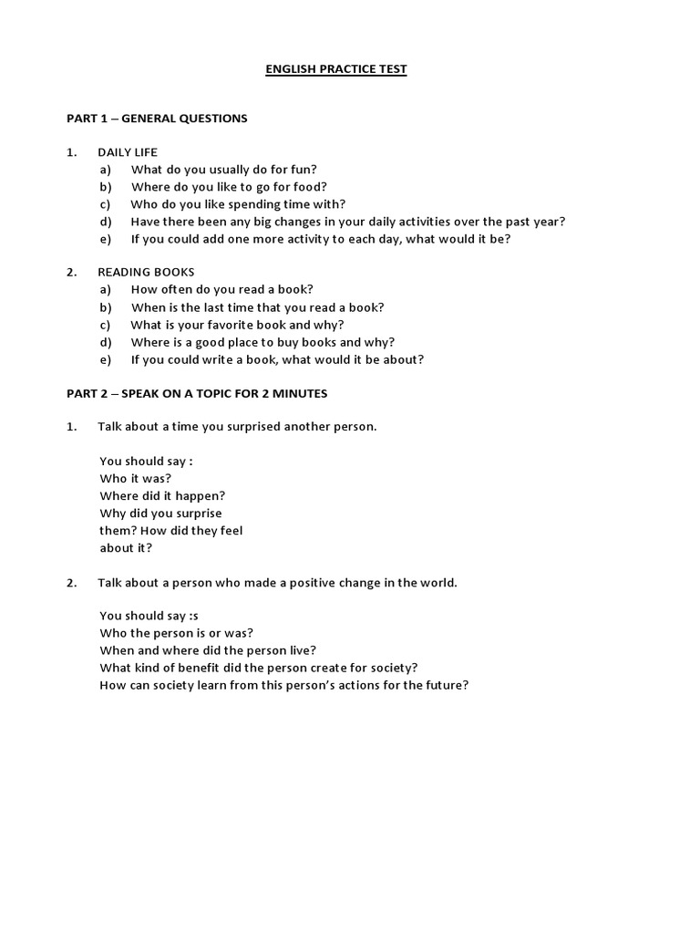 English Practice Test | PDF | Thomas Edison | Incandescent Light Bulb