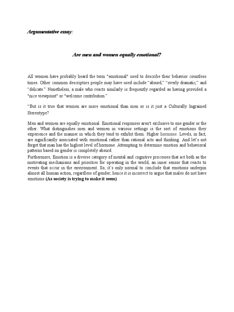 Argumentative Essay | PDF