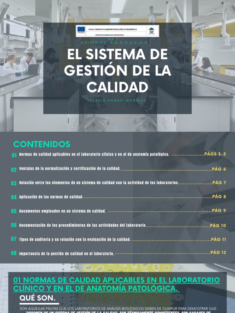 Técnicas Generales de Laboratorio. | Descargar gratis PDF | Calidad (comercial) | Sistema de ...