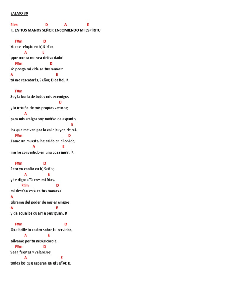 Salmo 30: En tus manos, Señor | PDF | Poesía