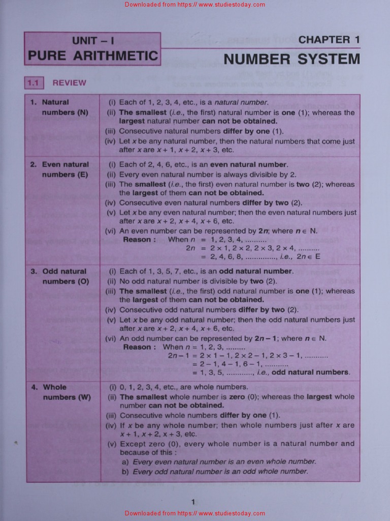ICSE Class 7 Maths Chapter 01 Number System | PDF ICSE Class 7 Maths Chapter 01 Number System | PDF