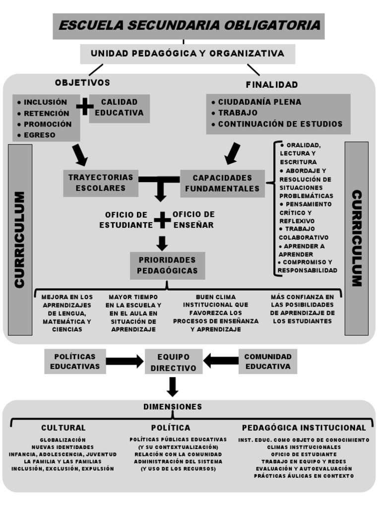 Esquema Conceptual Educación Secundaria Obligatoria Argentina | PDF ...
