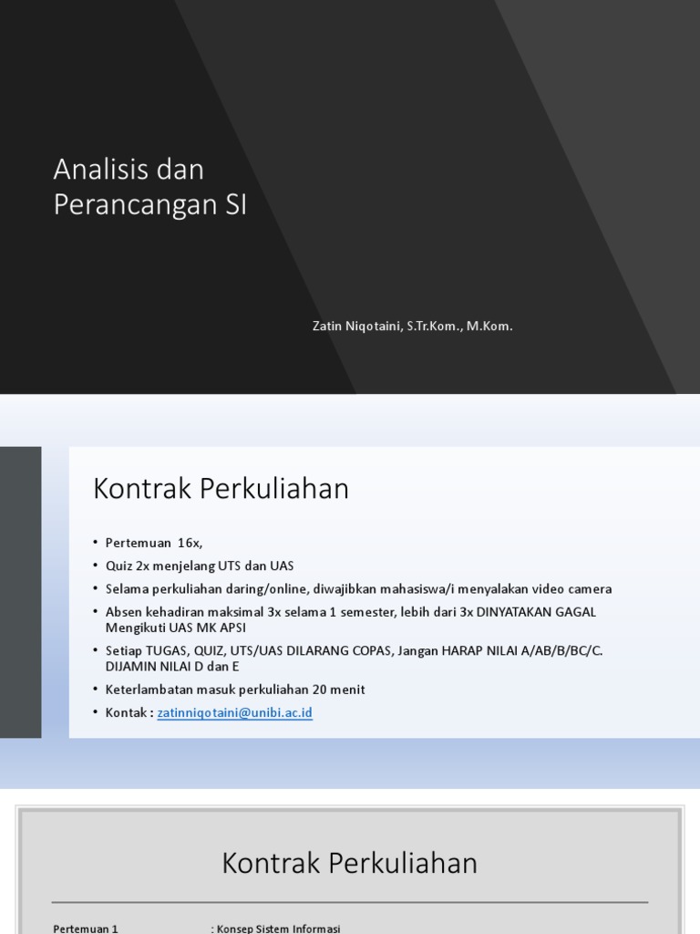 Pertemuan 1 - APSI | PDF | Komputer