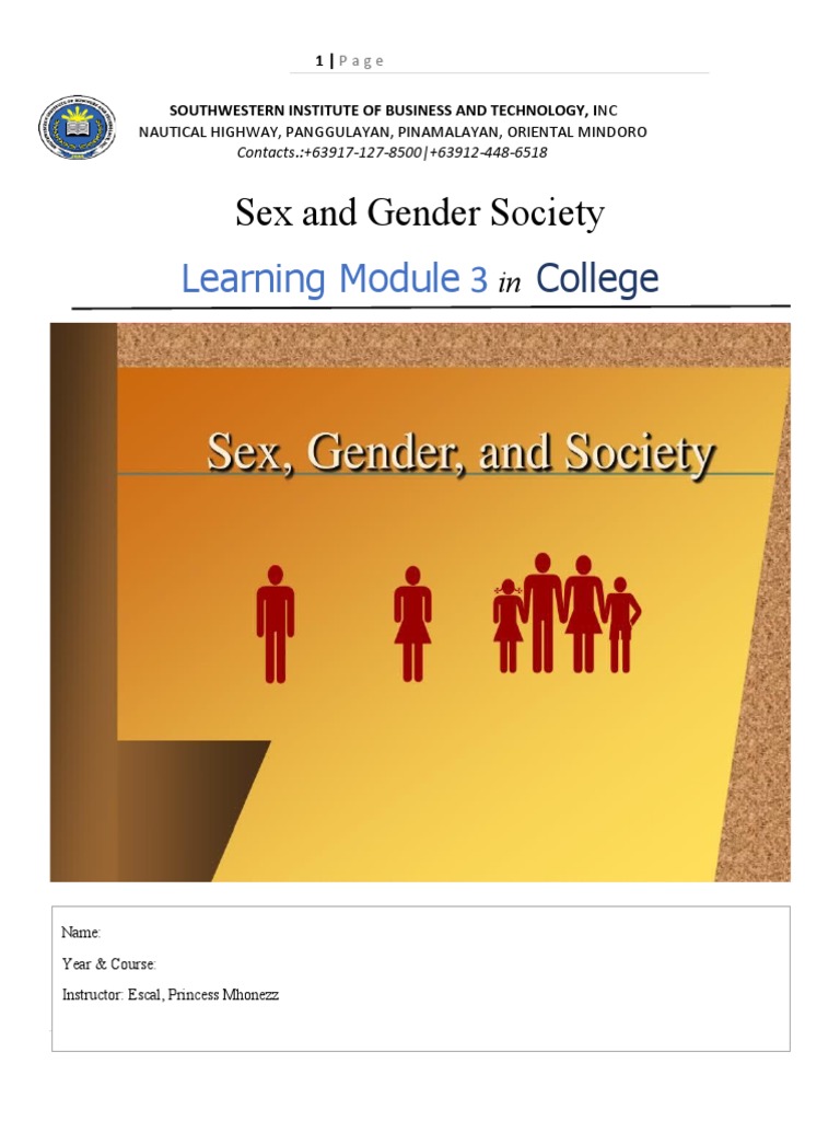 Module 3 Gender | PDF | Domestic Violence | Violence
