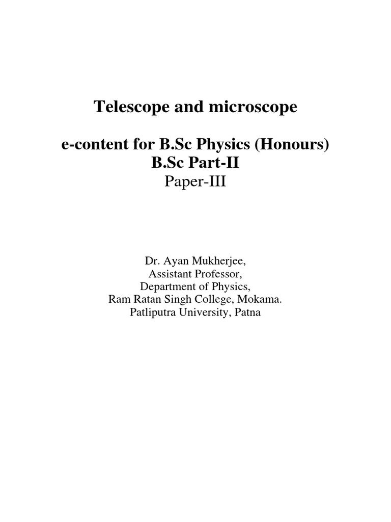 Telescope and Microscope | PDF | Angular Resolution | X Ray Crystallography