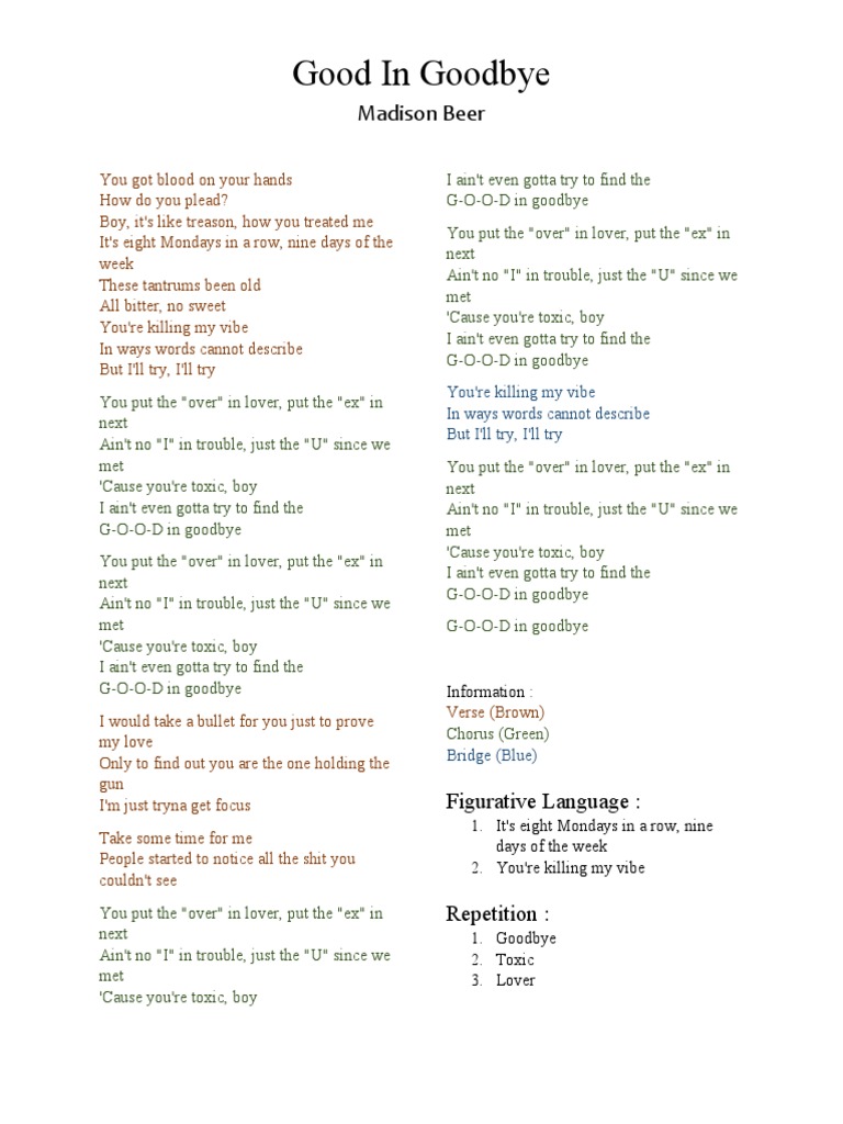 Good in Goodbye | PDF