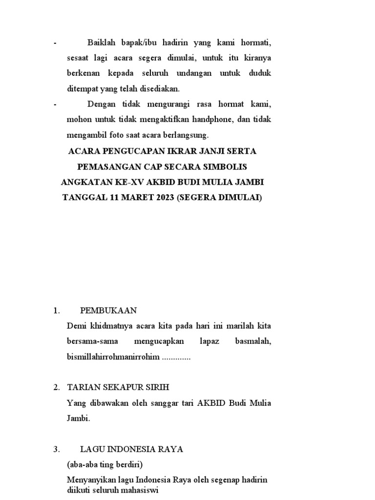 Susunan MC (Autosaved) Benar | PDF