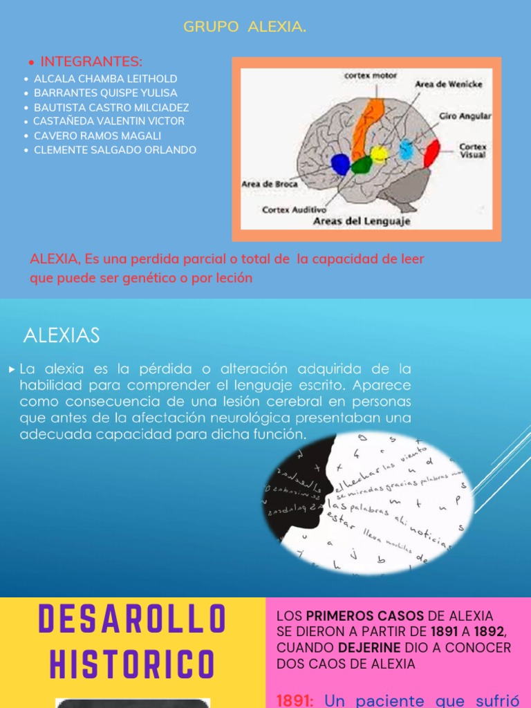 ALEXIA | PDF | Afasia | Especialidades Medicas