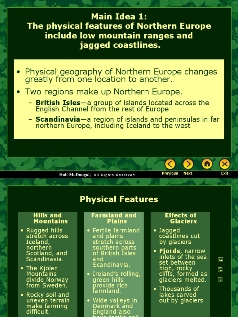 Physical Features | PDF | Northern Europe | Scandinavia