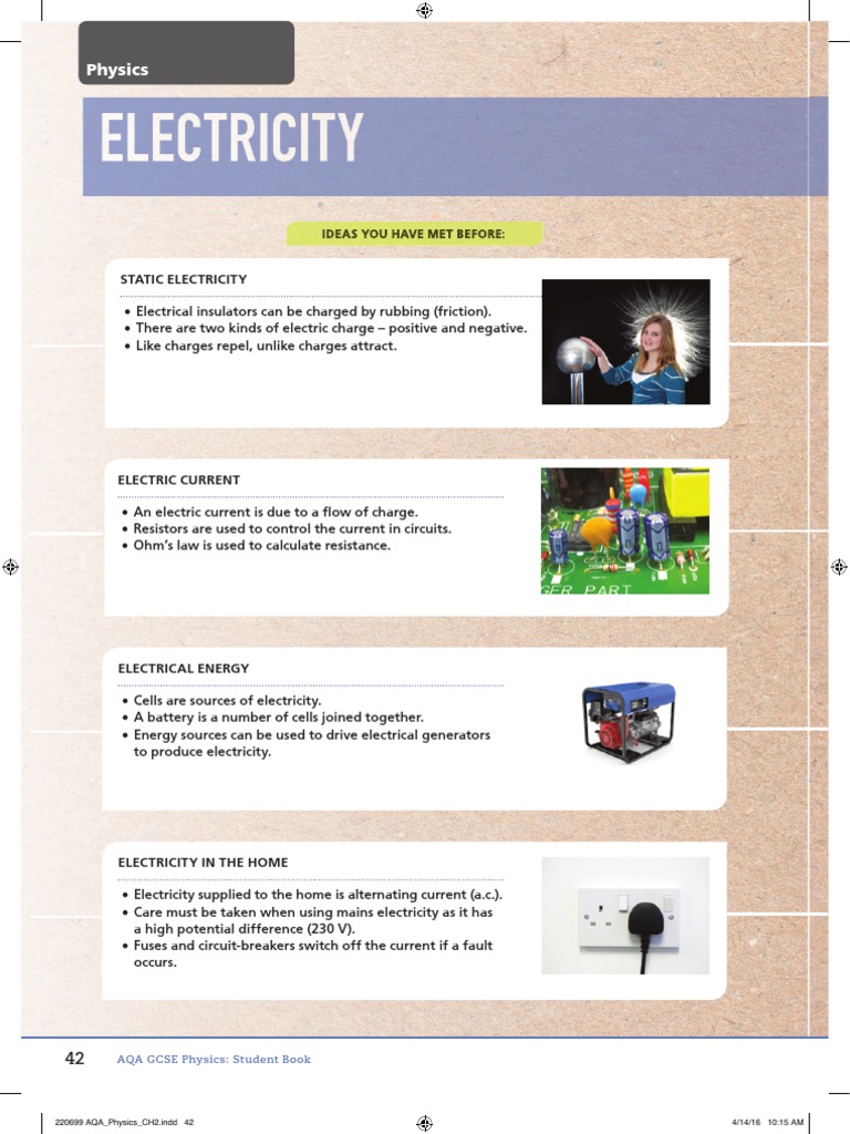 AQA GCSE Physics Student Book Chapter 2 | PDF | Series And Parallel ... AQA GCSE Physics Student Book Chapter 2 | PDF | Series And Parallel ...