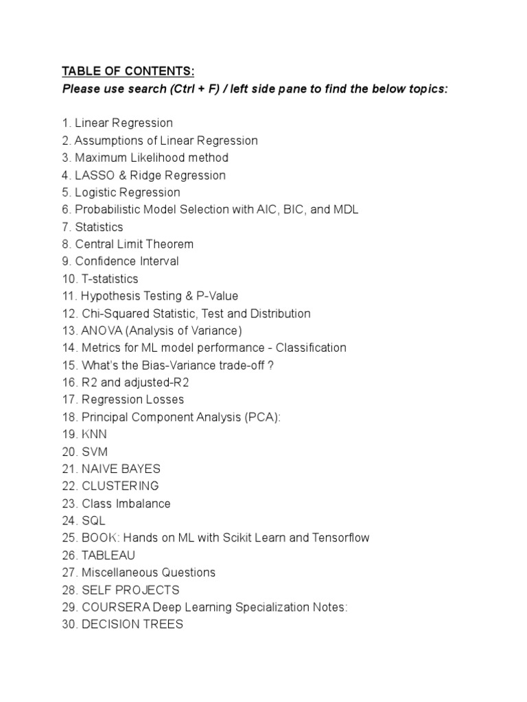 Data Science Interview Preparation Pdf Errors And Residuals Logistic Regression