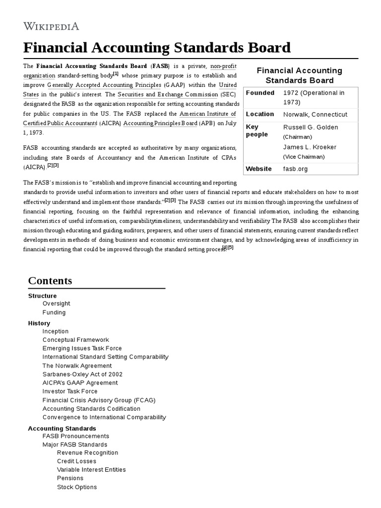 Financial Accounting Standards Board | PDF | Financial Accounting ...