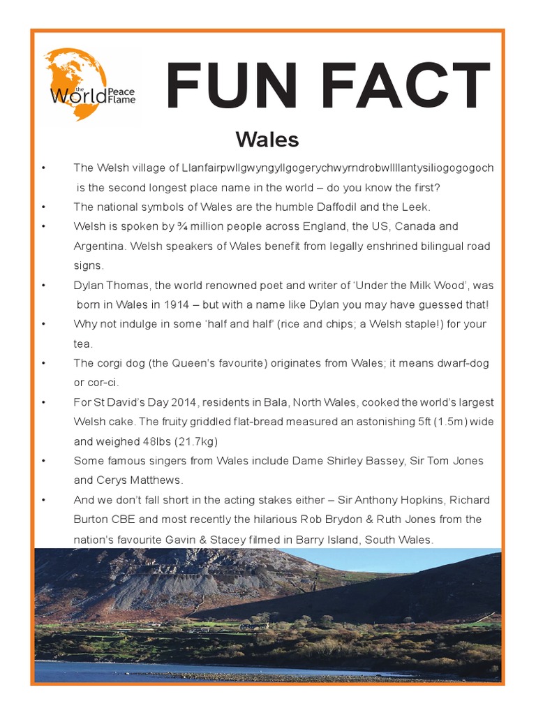 Fun Facts About Wales | PDF | Travel | Home & Garden