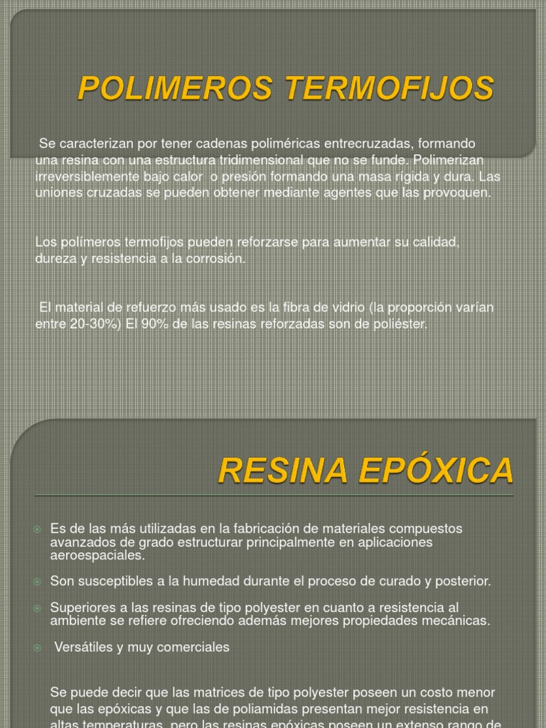 Polimeros Termofijos | PDF | Epoxy | Polímeros