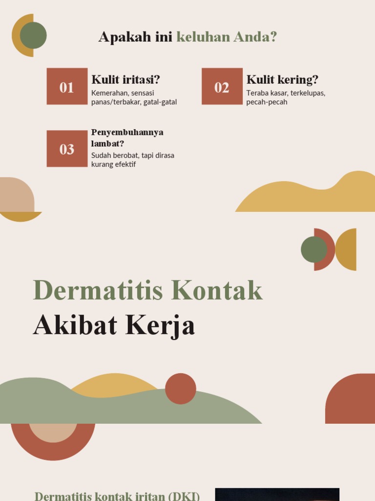 Dermatitis Kontak Akibat Kerja: Gejala & Penanganan | PDF