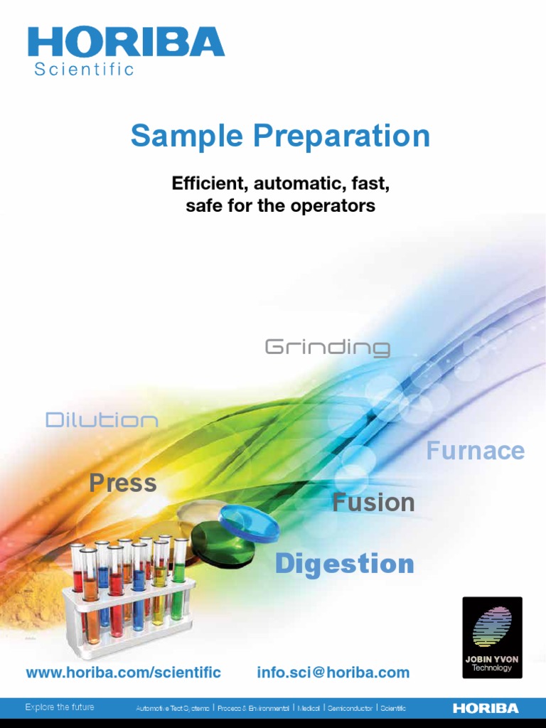 Sample Preparation HORIBA | PDF | Mill (Grinding) | Chemistry