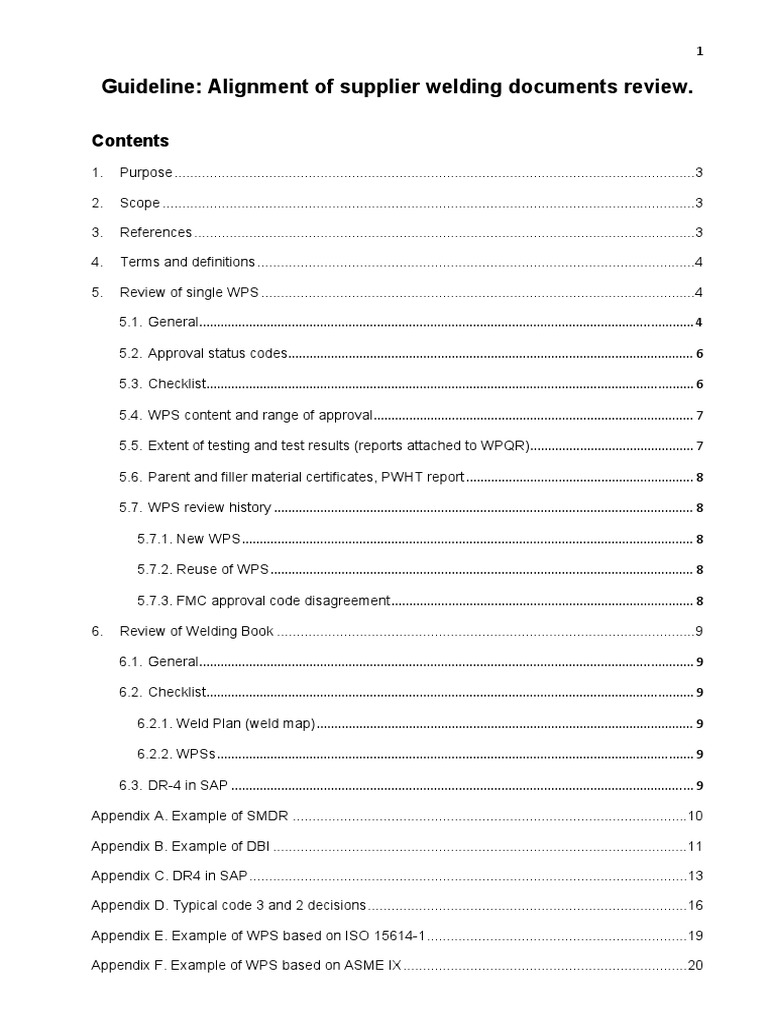 Supplier Welding Document Review Guide | PDF | Welding | Construction