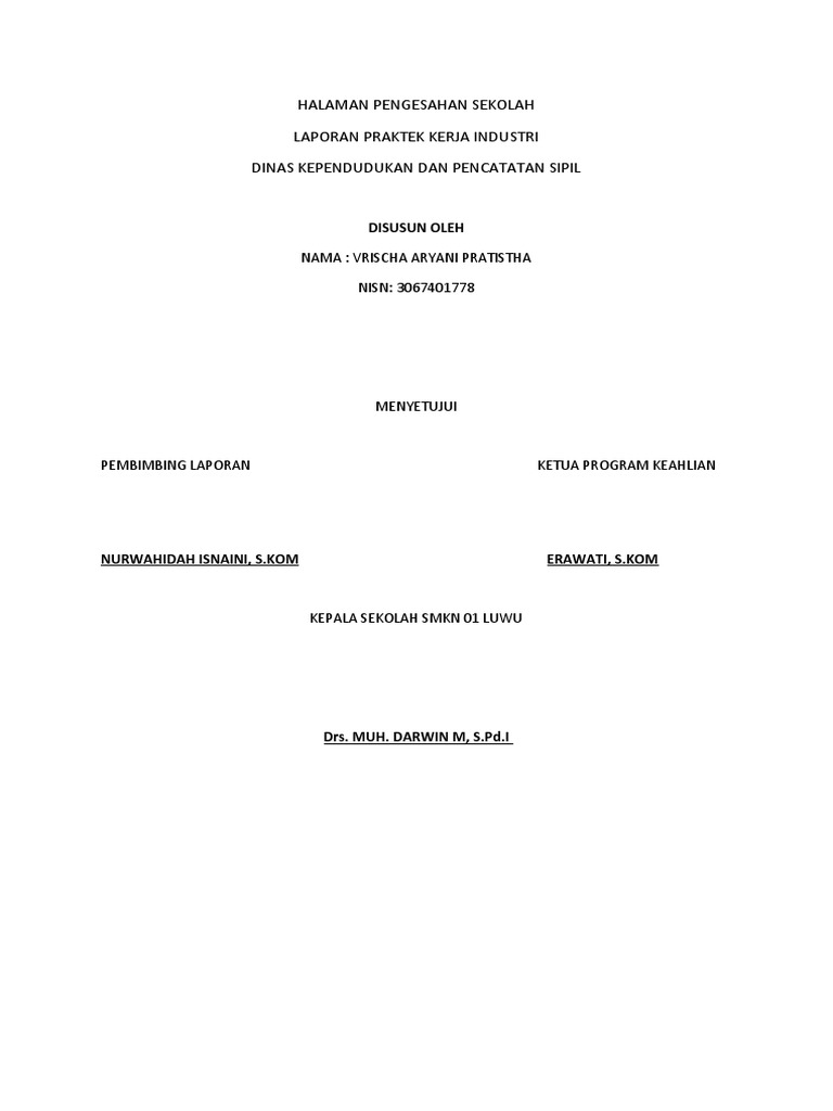 Laporan Sekolah Chaca | PDF | Ilmu Sosial