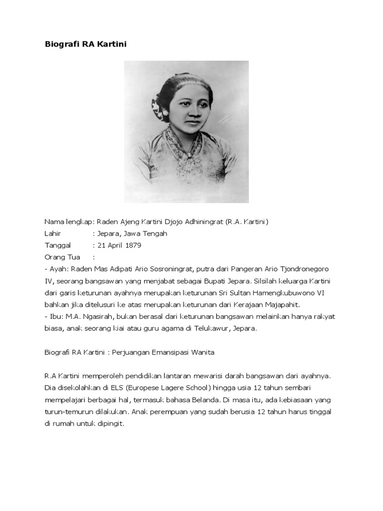 Biografi RA Kartini | PDF