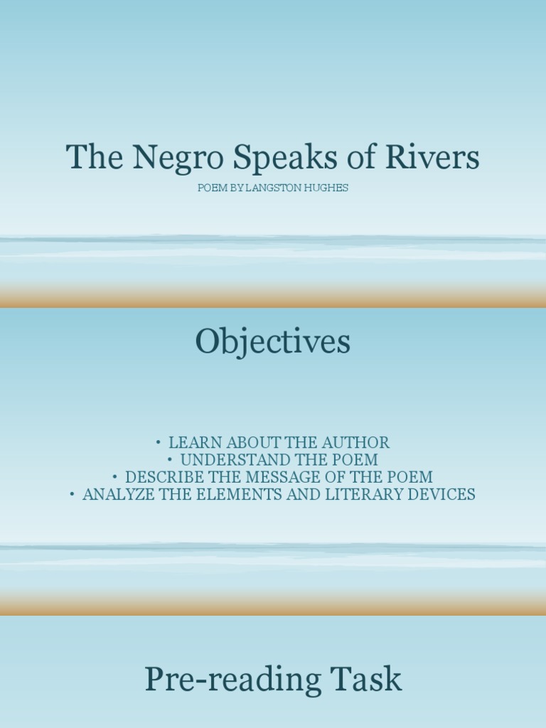 The Negro Speaks of Rivers | Download Free PDF | Poetry