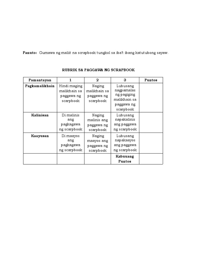 Performance Task 1 Arts Pdf
