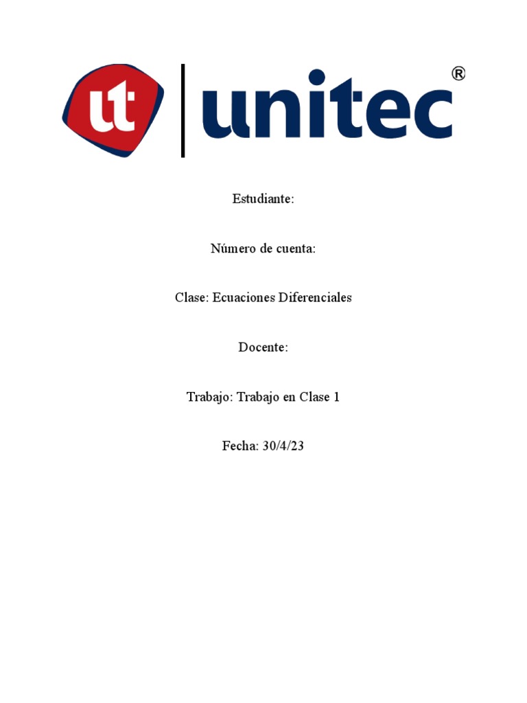 Portada Ecuaciones Diferenciales | PDF Portada Ecuaciones Diferenciales | PDF
