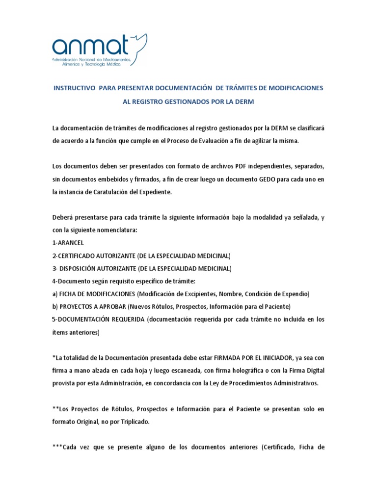 Anmat - Tramites - de - Modificaciones - Al - Registro - Gestionados ...