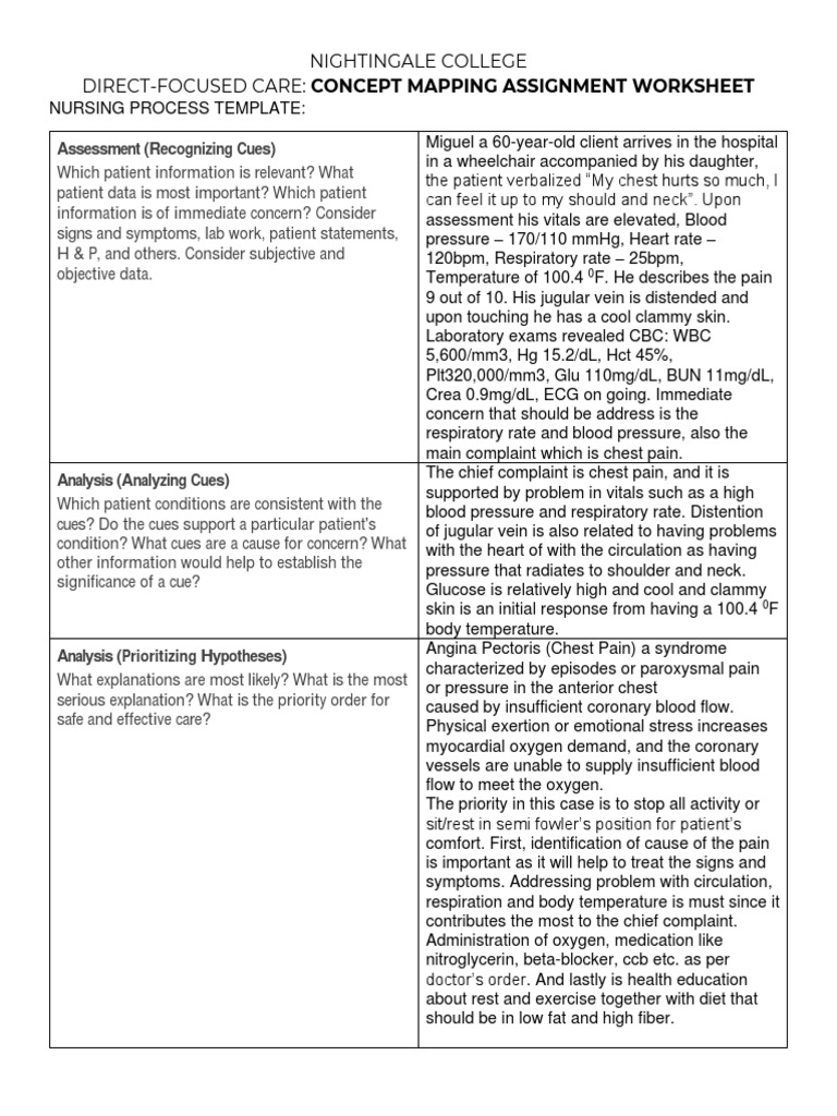 Nursing Concept Mapping Guide | PDF | Causes Of Death | Cardiovascular ...