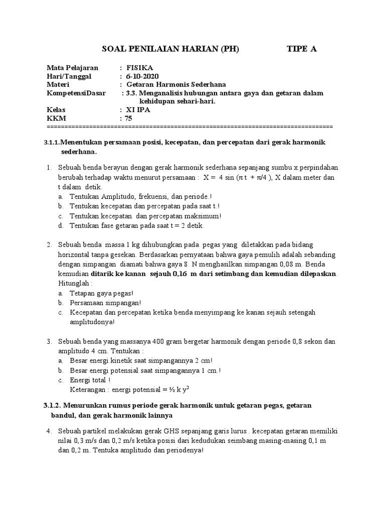 PH Getaran Harmonis | PDF