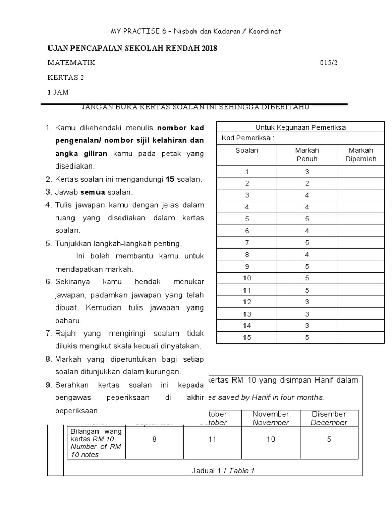 Set 6 Topikal 6 Ujian 5 Ujian 6 Dlp Pdf