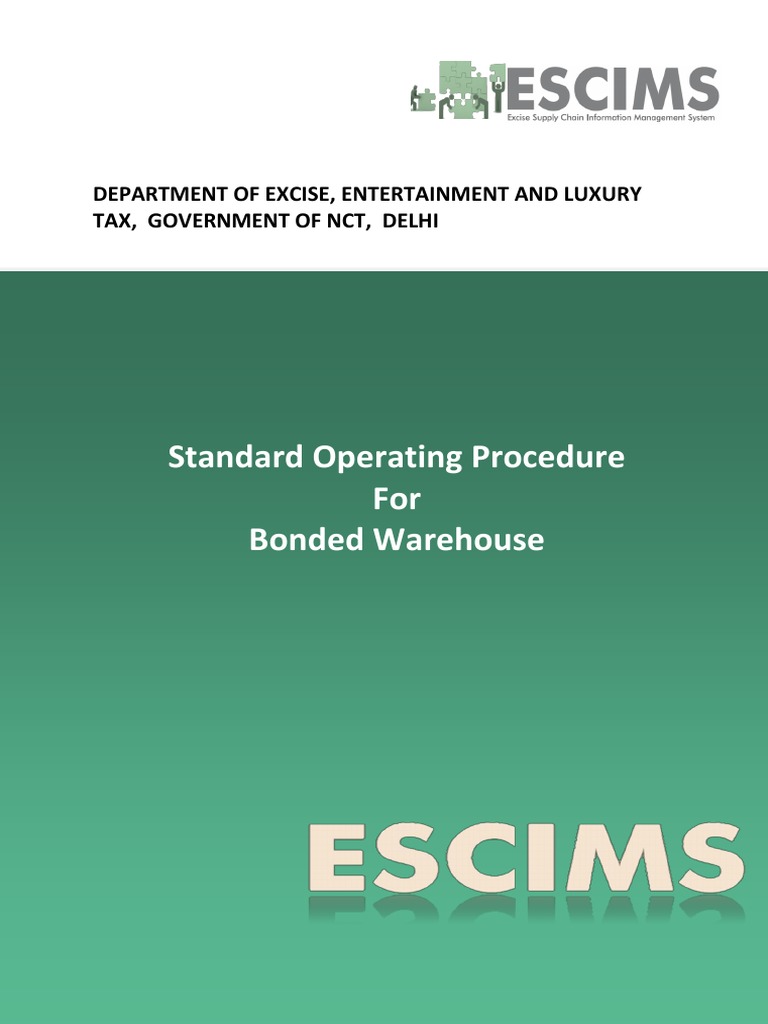 Delhi+Excise+ +SOP+for+Bonded+Warehouse | PDF | Barcode | Computing