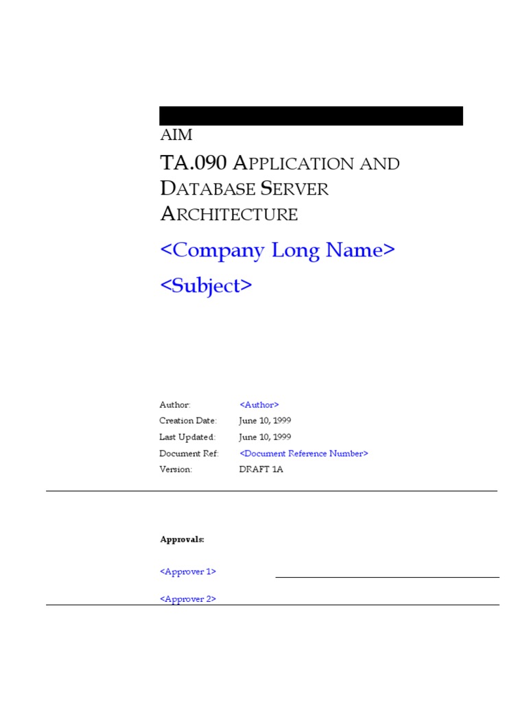 TA090 Application and Database Server Architecture | PDF | Networking ...