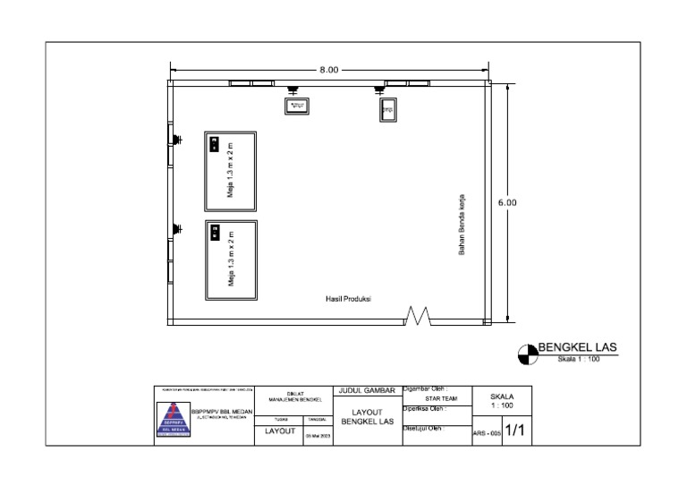 Layout Bengkel Las | PDF