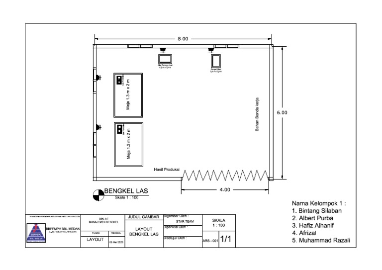 Layout Bengkel Kelompok 1 Revisi | PDF