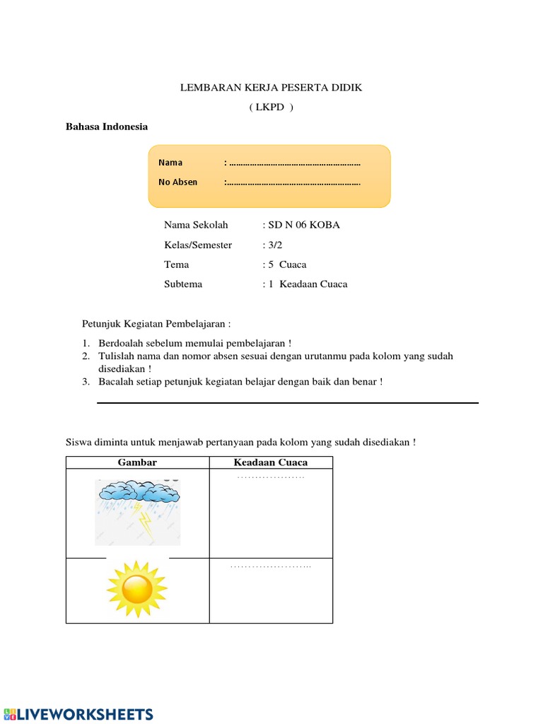 LKPD Cuaca | PDF
