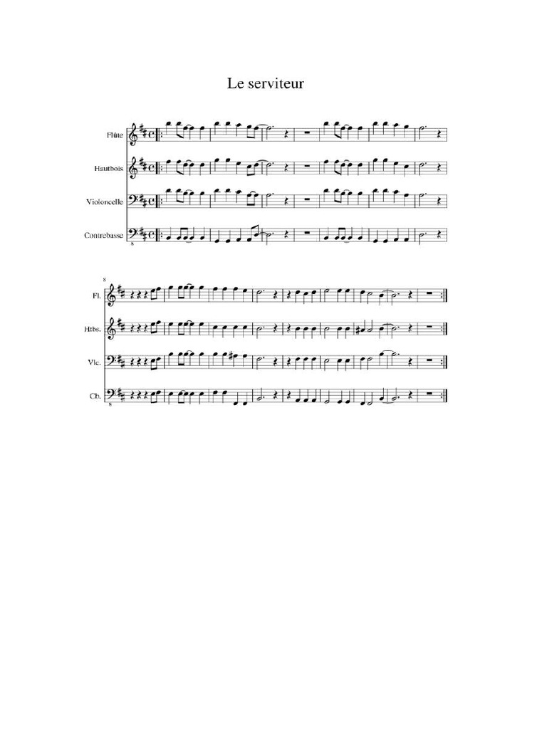Le Serviteur - Partition | PDF