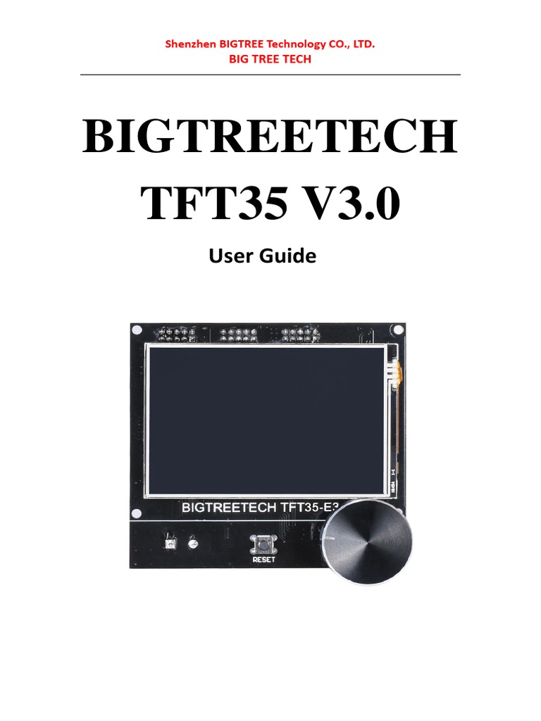 BTT Tft35-E3 v3.0 User Guide | PDF | Manufactured Goods | Microcomputers