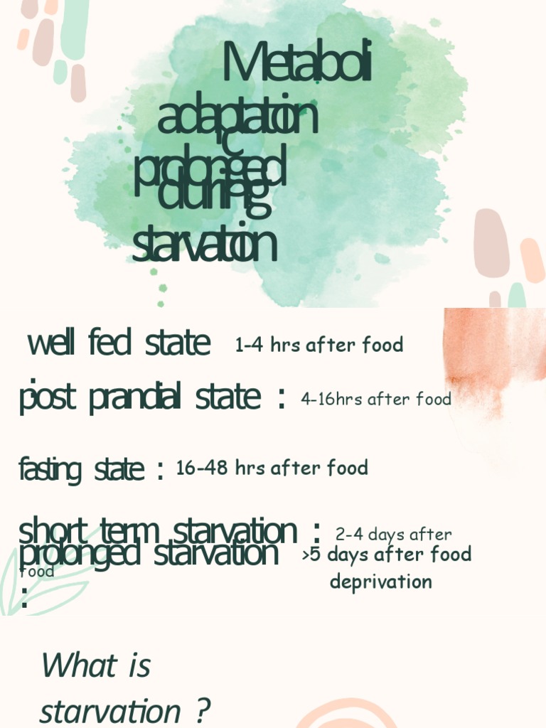 Metabolic Adaptation During Prolonged Starvation | PDF | Alanine | Cell ...