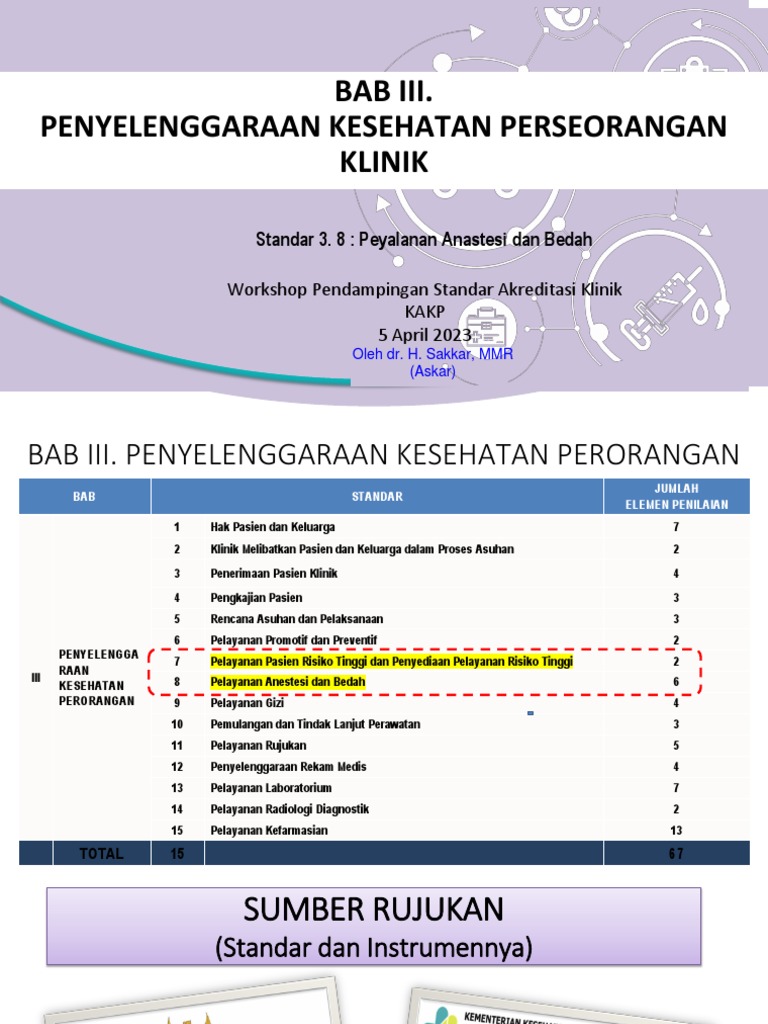 Standar Akreditasi Klinik Bab 3 Standar 8 Pdf