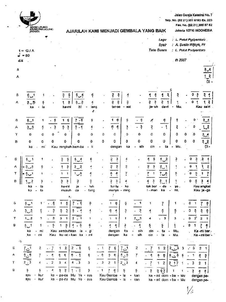 Ajarilah Kami Menjadi Gembala Yang Baik | PDF