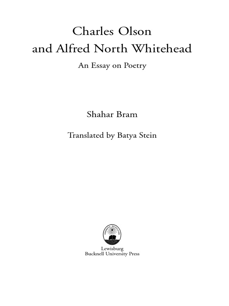 Olson and Whitehead: Poetics Explored | PDF | Luminiferous Aether ...