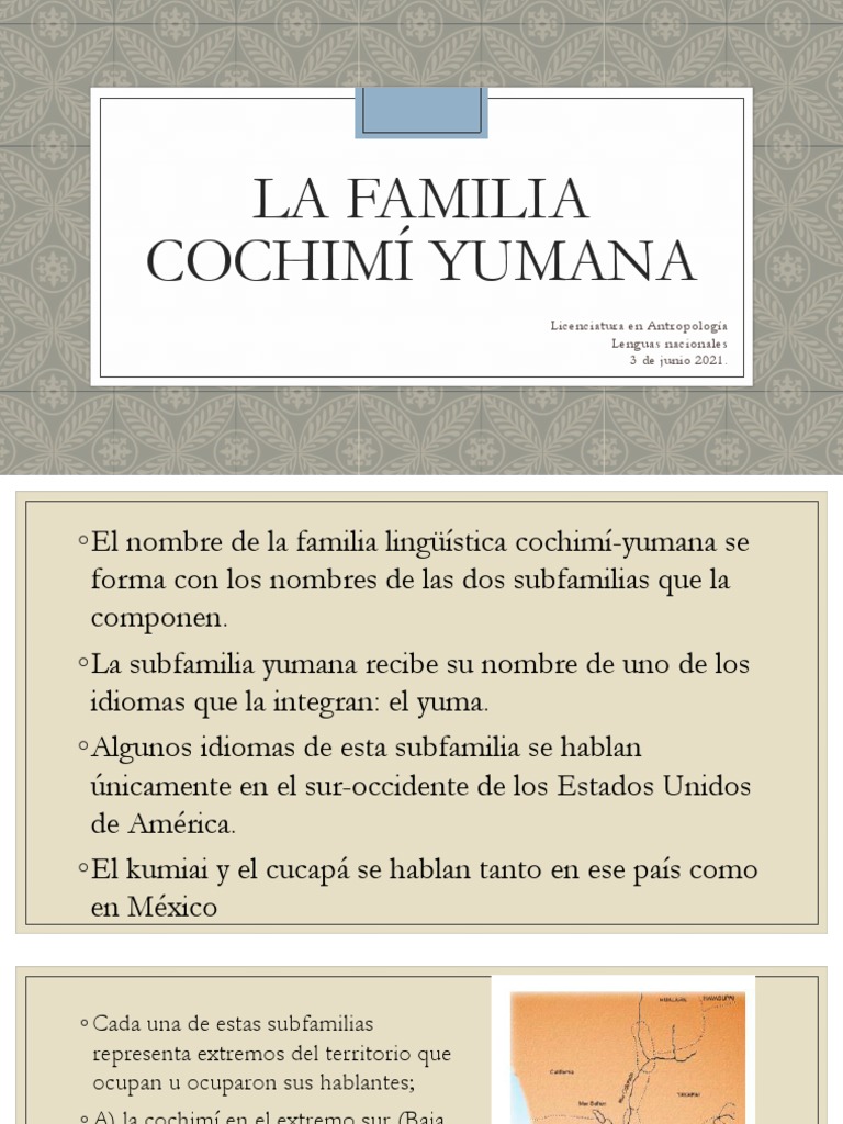 La Familia Cochimí Yumana | PDF | Folklore Mexicano | Comunicación humana