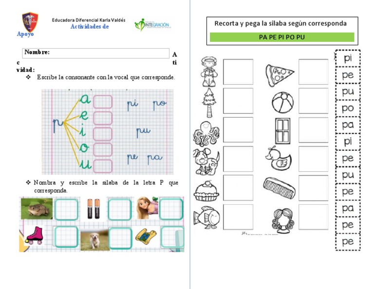 2° Tarea Letra P | PDF