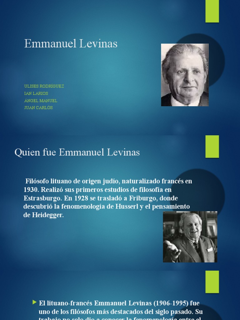 Emmanuel Levinas: Filosofía y Ética | PDF | Ciencias sociales | Filosofía