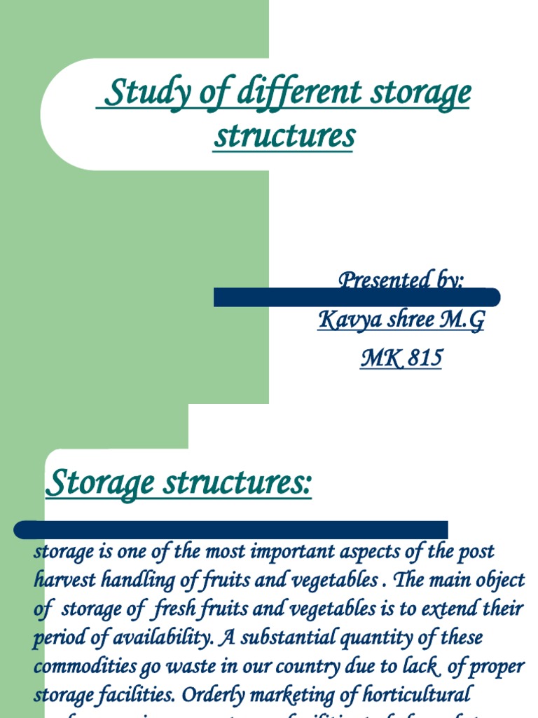 Study of Different Storage Structures | PDF | Refrigeration | Air ...