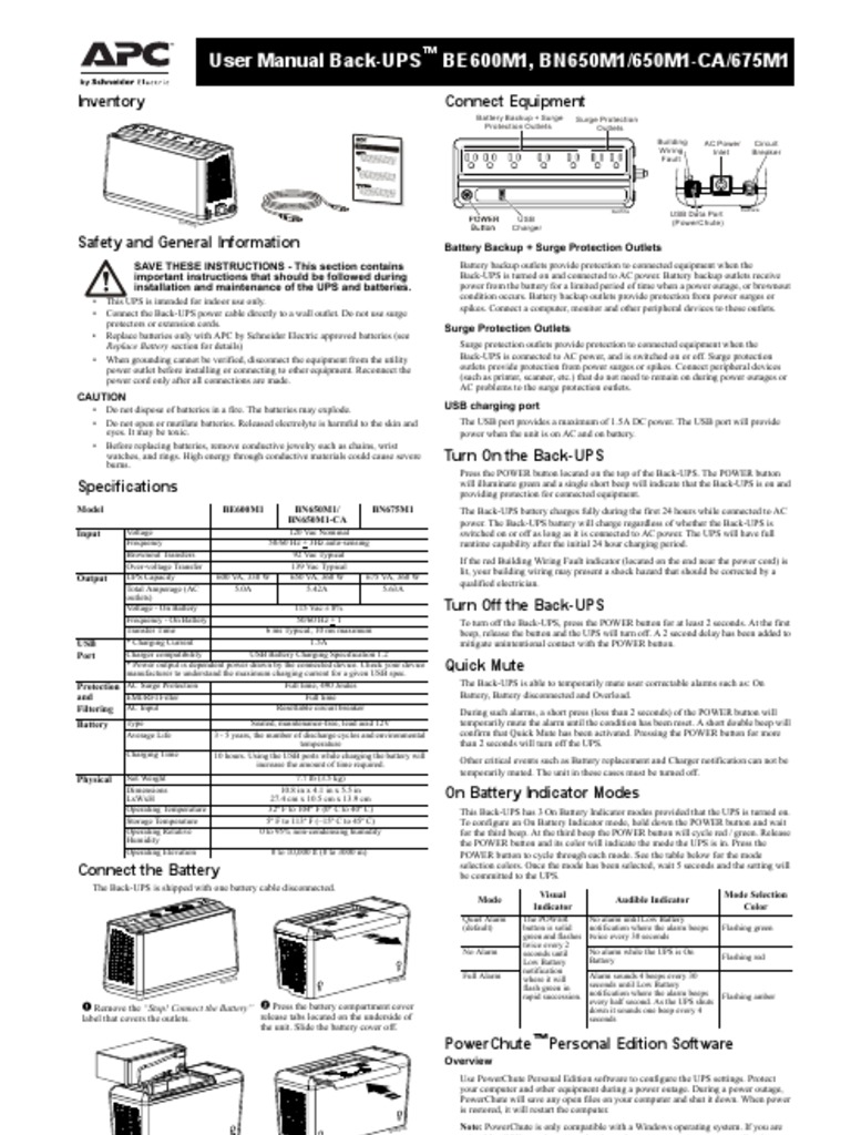 APC 800 User Guide | PDF | Battery Charger | Alternating Current